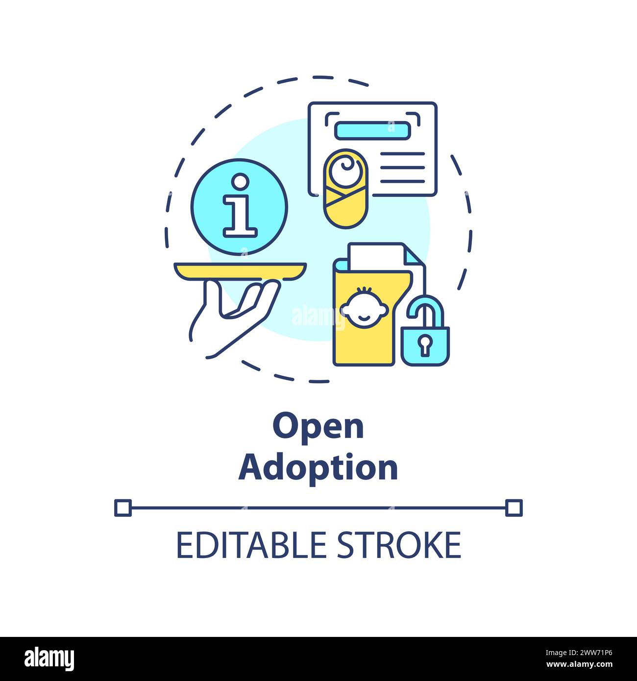 Open adoption multi color concept icon Stock Vector Image & Art - Alamy