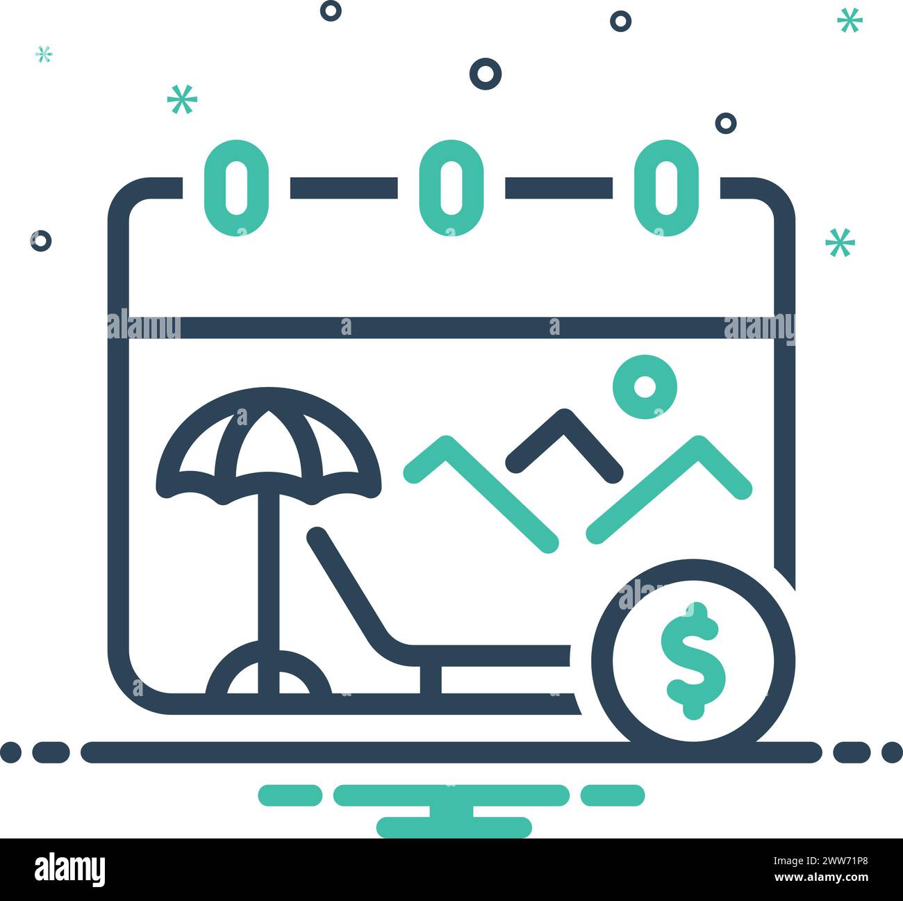 Icon for paid vacation, vacation Stock Vector Image & Art - Alamy