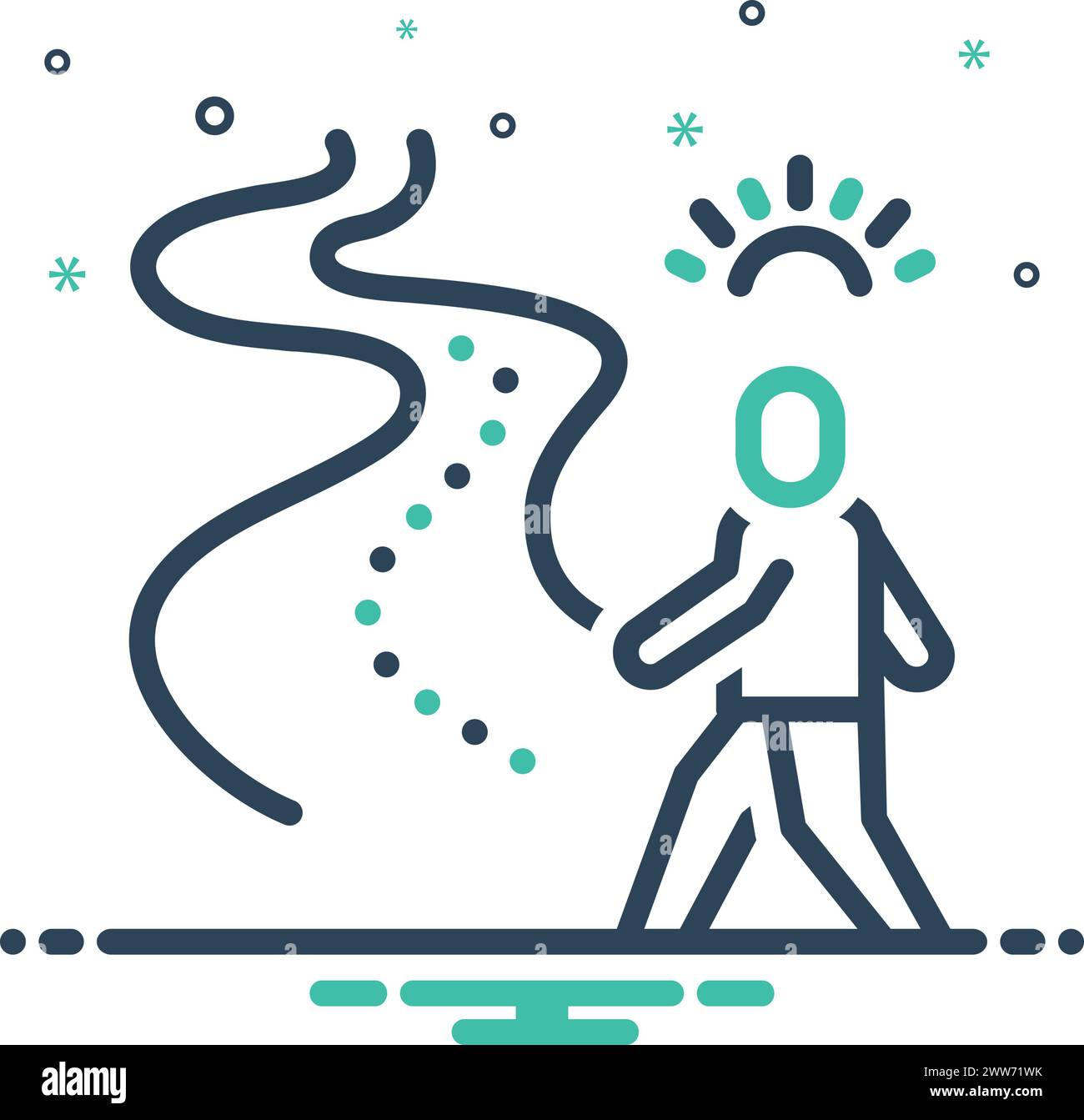 Icon for path, pedestrian Stock Vector Image & Art - Alamy