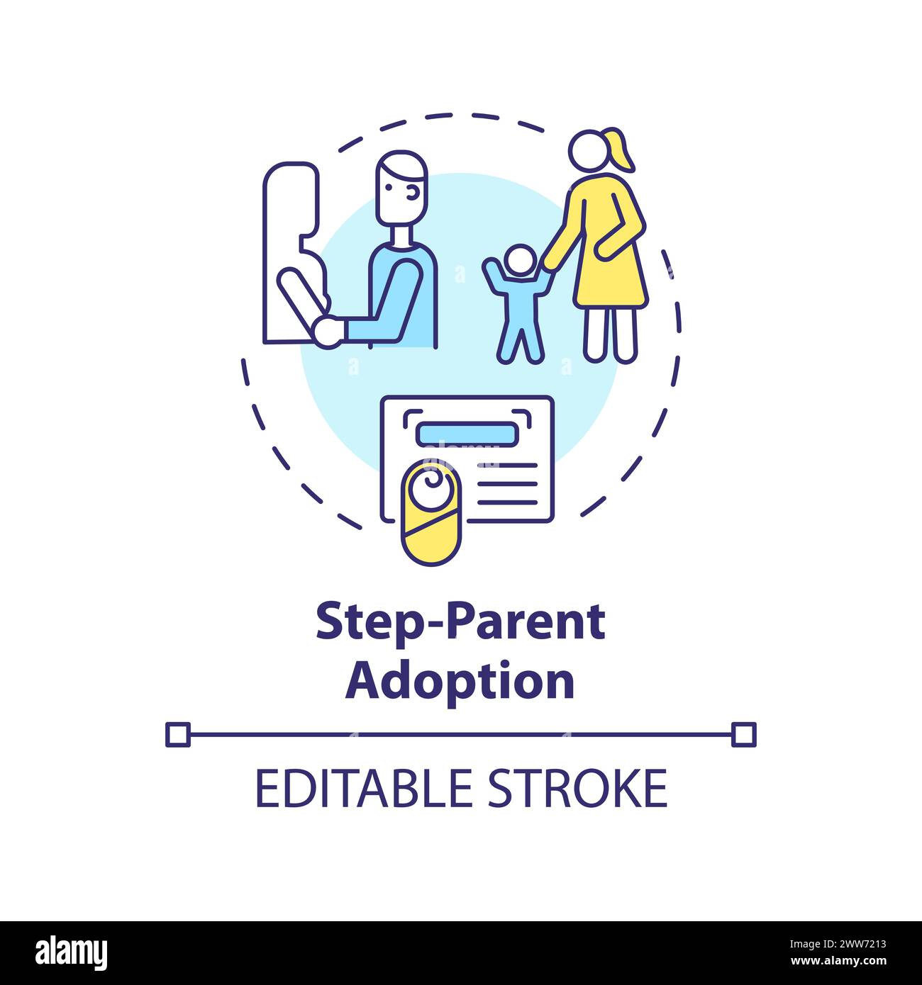 Stepchild adoption Stock Vector Images - Alamy