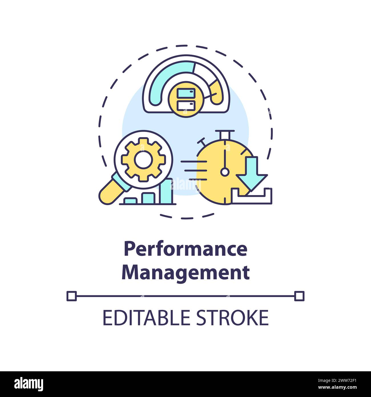 Performance management multi color concept icon Stock Vector Image ... Performance management multi color concept icon Stock Vector Image ...