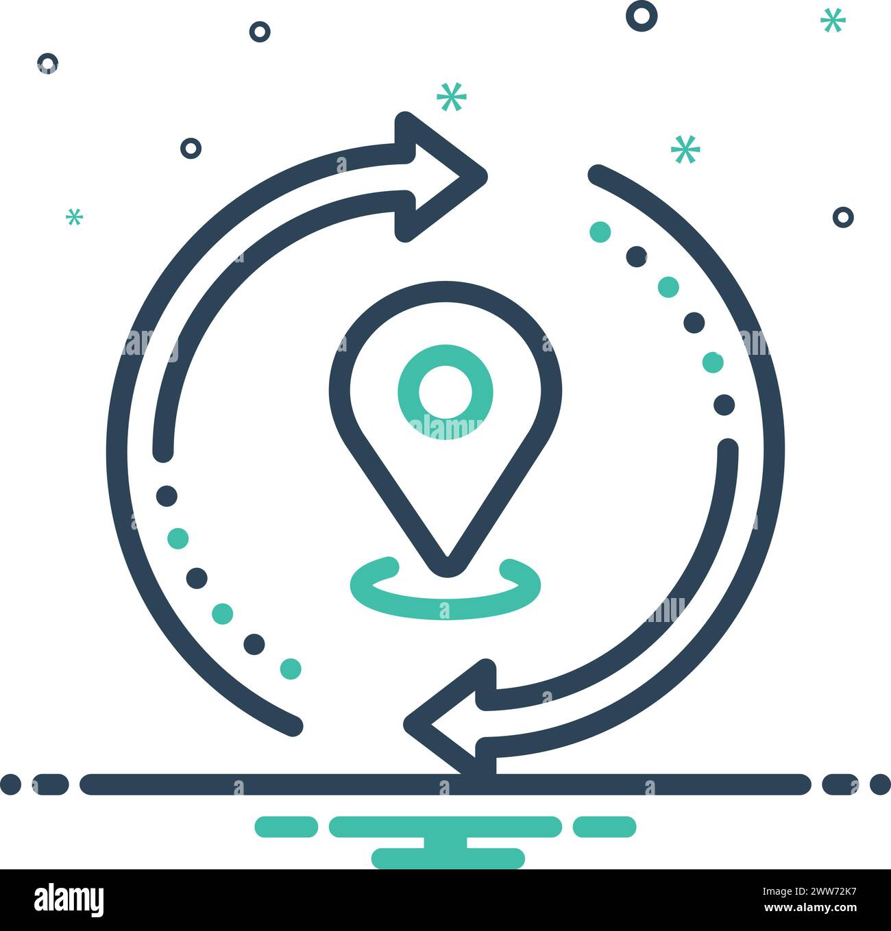 Icon for change location, change Stock Vector Image & Art - Alamy