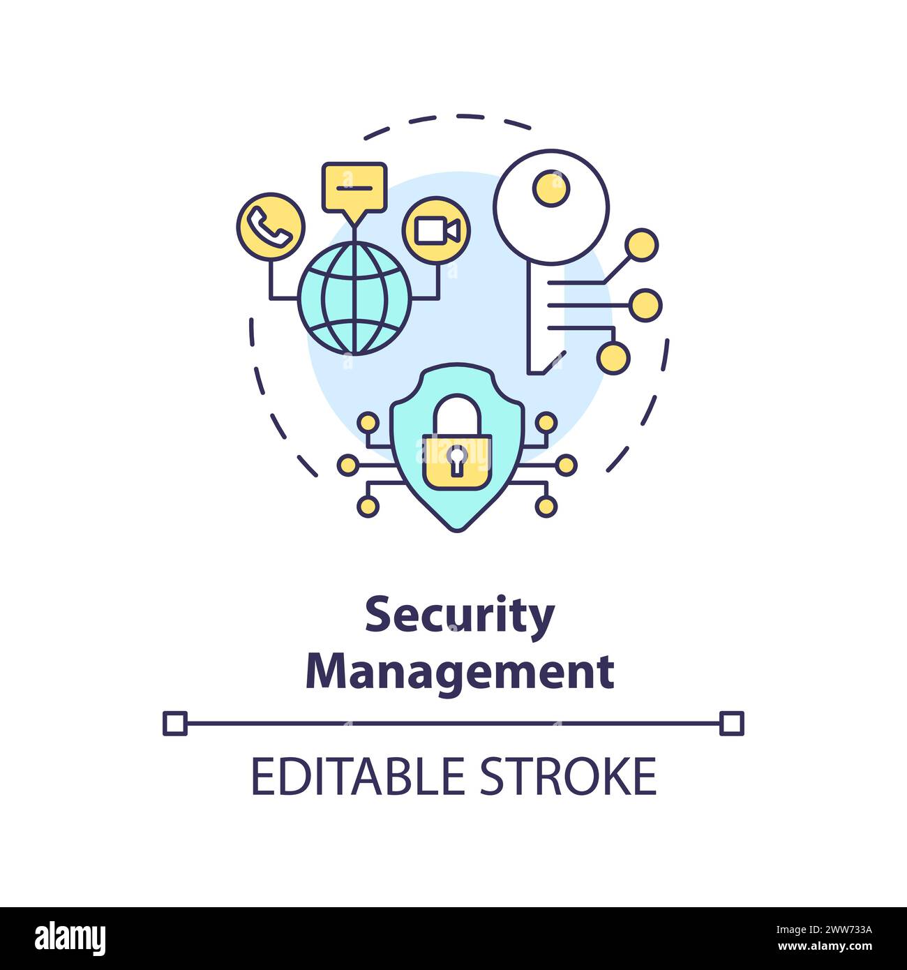 Security management multi color concept icon Stock Vector Image & Art ... Security management multi color concept icon Stock Vector Image & Art ...