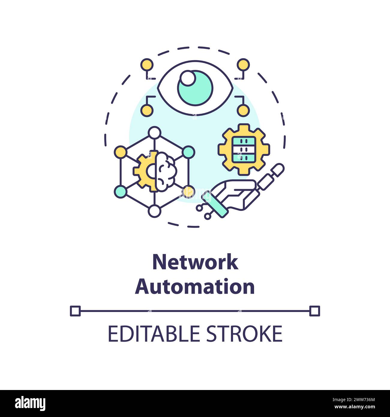 Network automation multi color concept icon Stock Vector Image & Art ...