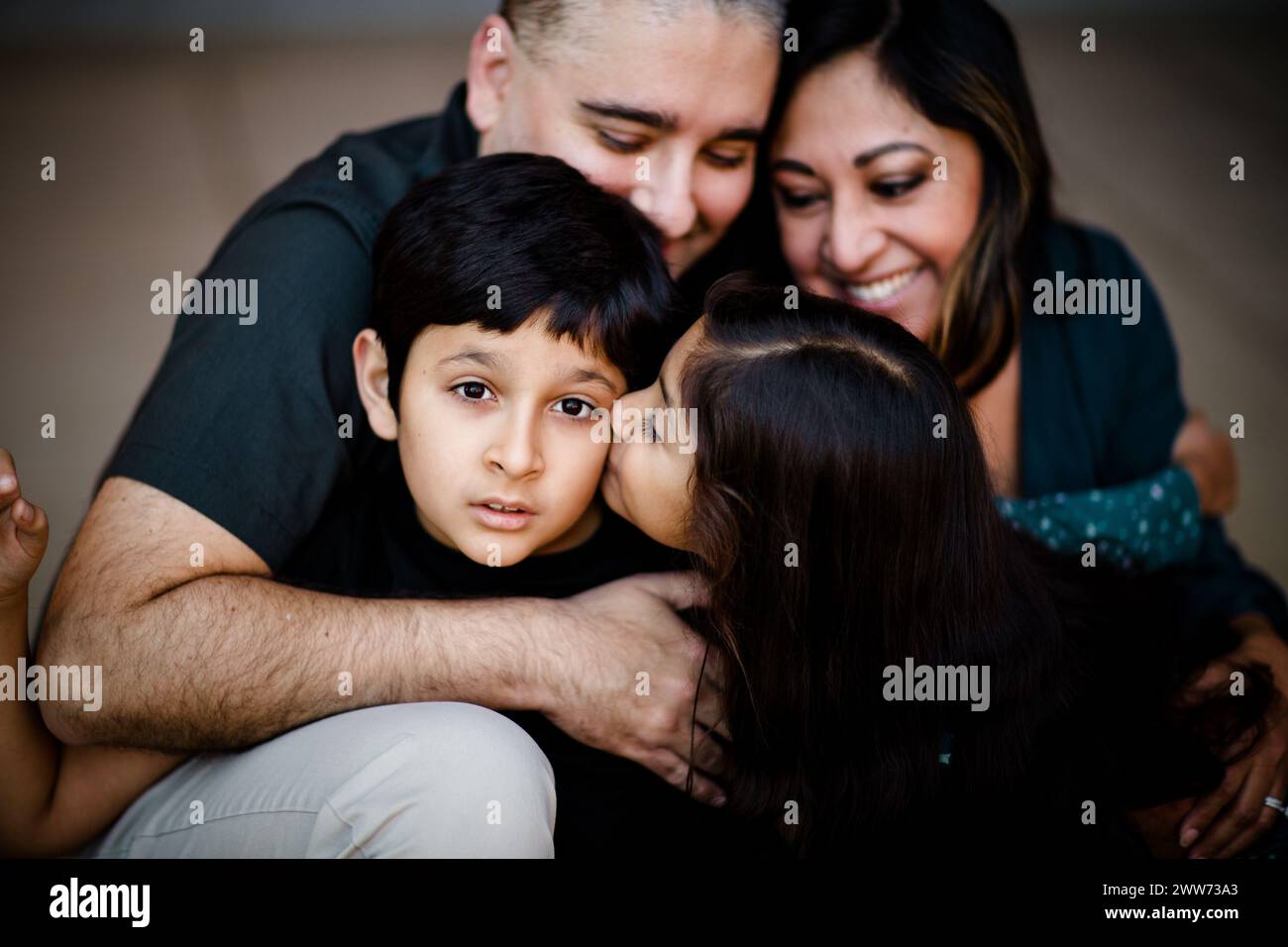 Brother sister kiss hi-res stock photography and images - Alamy