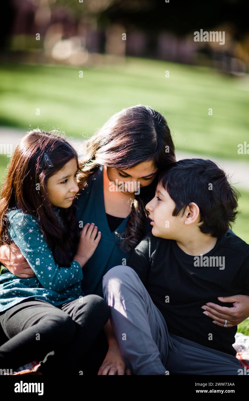 Loving Moment Between Mother, Daughter & Autistic Son in San Diego ...