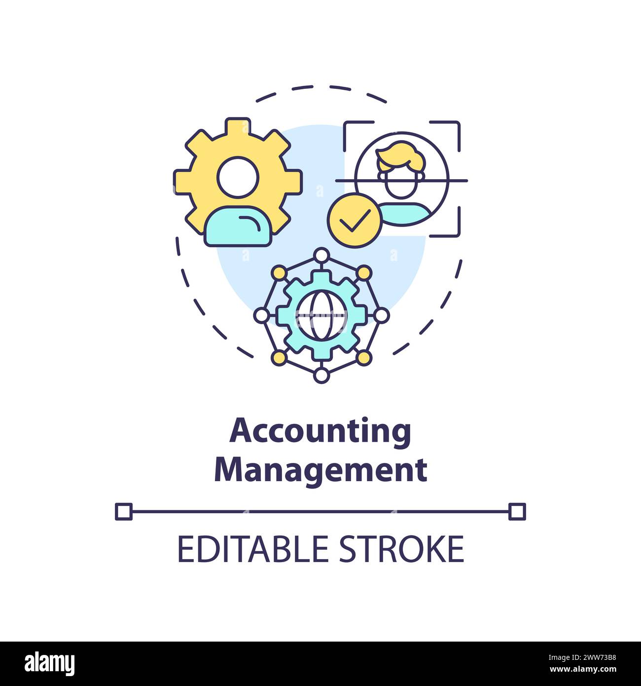 Accounting management multi color concept icon Stock Vector Image & Art ...