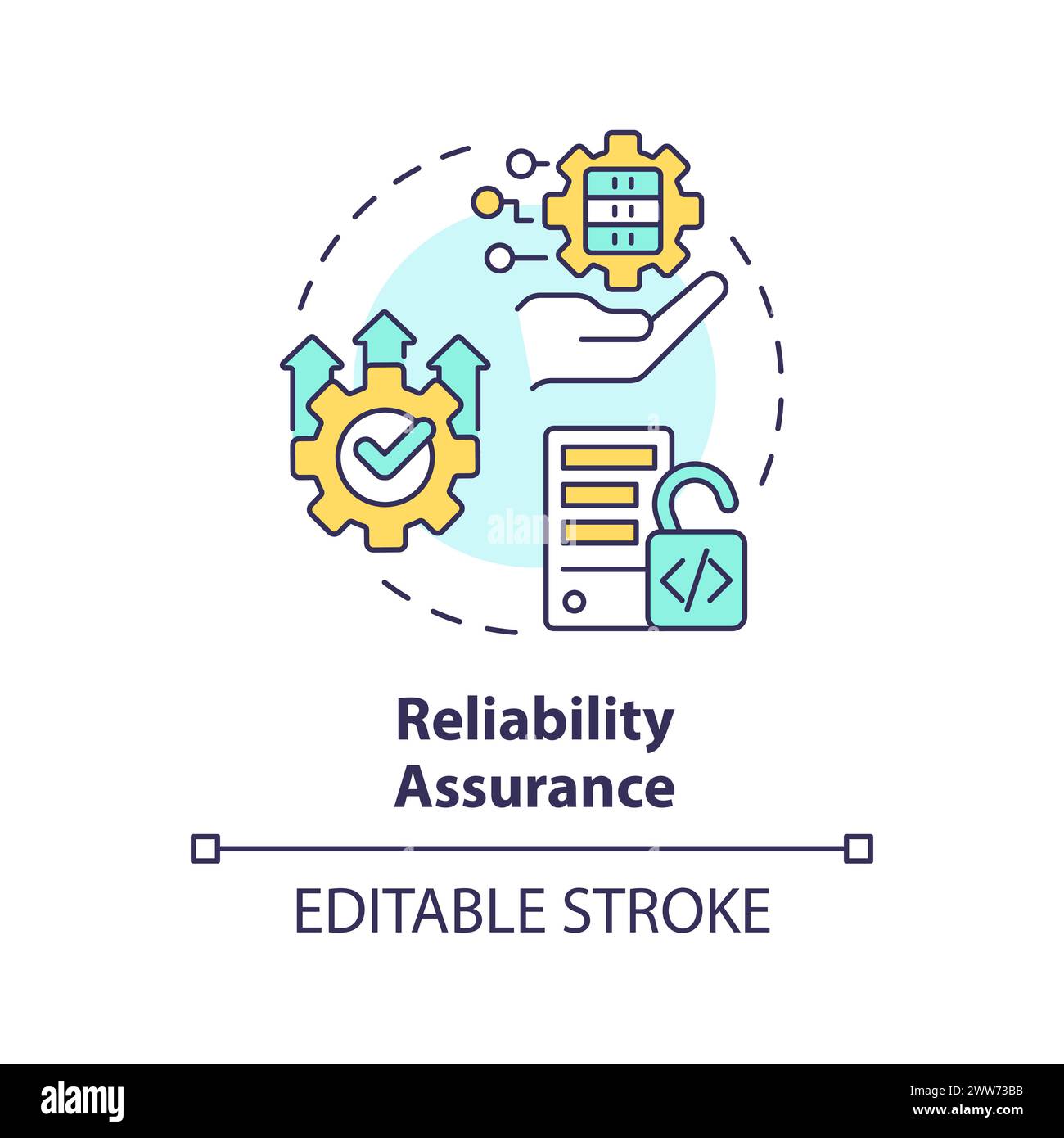 Reliability assurance multi color concept icon Stock Vector Image & Art ...