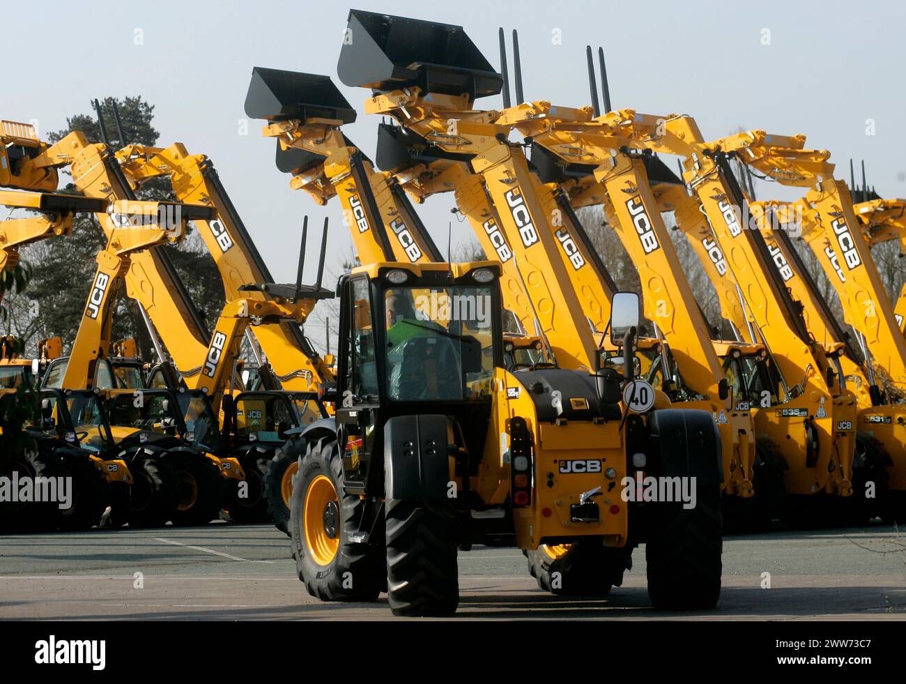 23/03/11 TODAY PHOTO..JCBs at the UK Headquarters, in Rocester ...