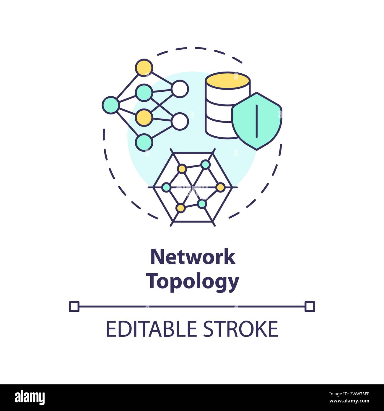 Network topology multi color concept icon Stock Vector Image & Art - Alamy