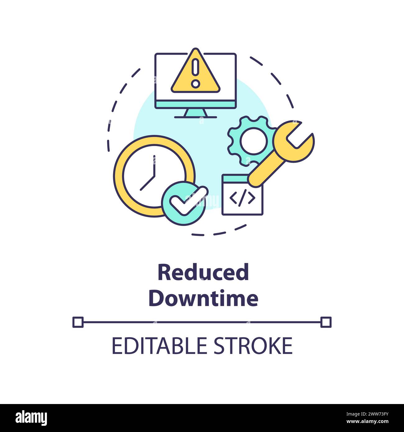 Downtime reduce multi color concept icon Stock Vector Image & Art - Alamy Downtime reduce multi color concept icon Stock Vector Image & Art - Alamy