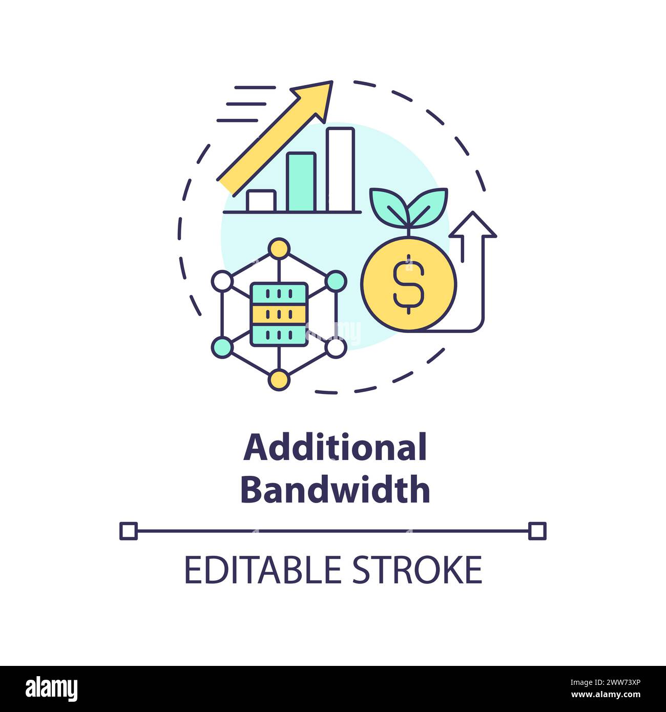 Internet bandwidth multi color concept icon Stock Vector Image & Art - Alamy