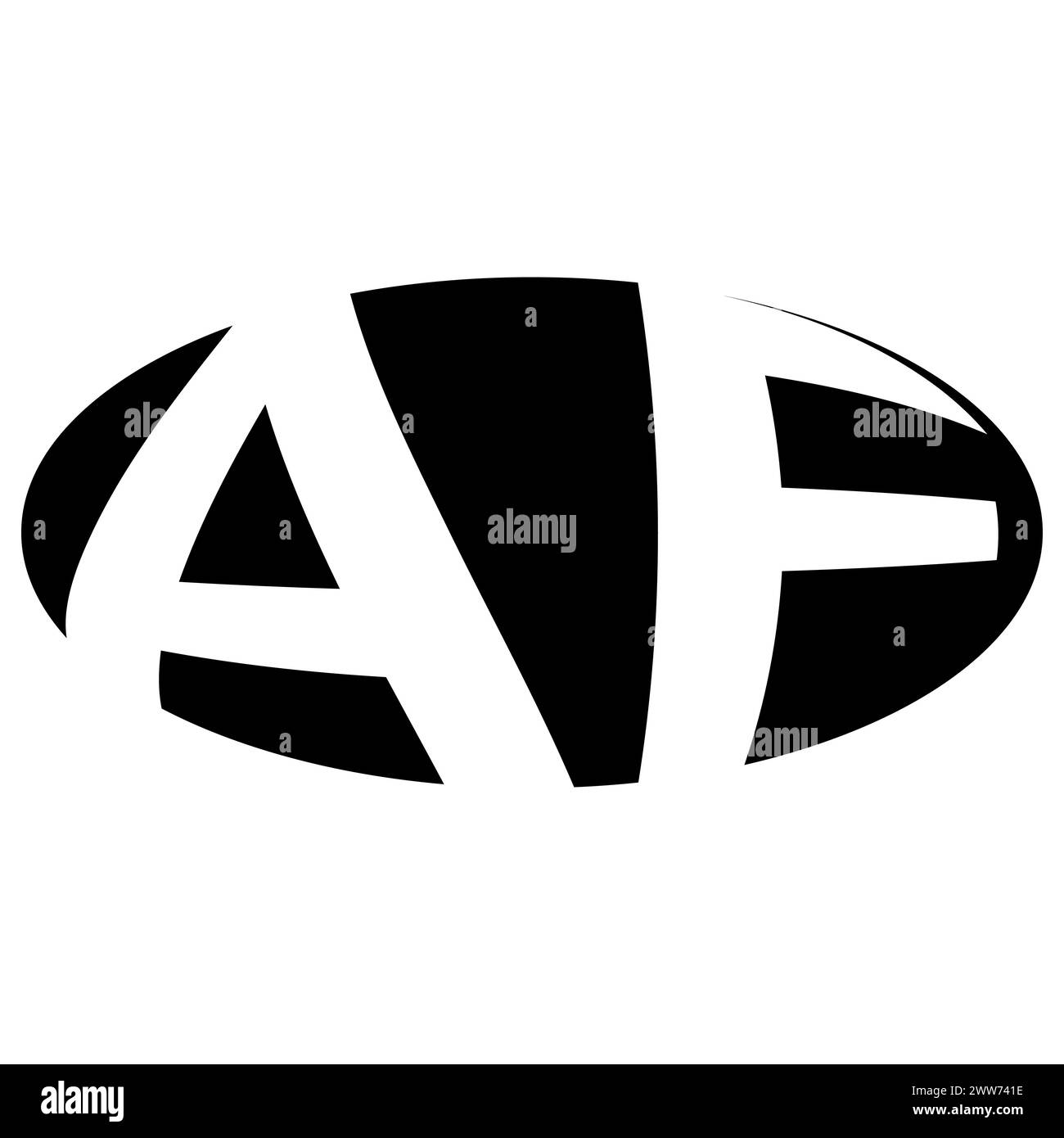 Oval logo double letter A F two letters af fa Stock Vector Image & Art ...