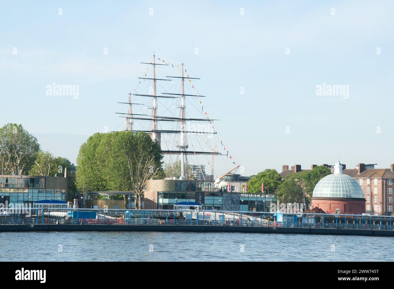 Greenwich Pier, The Masts and Rigging of the Cutty Sark and the ...