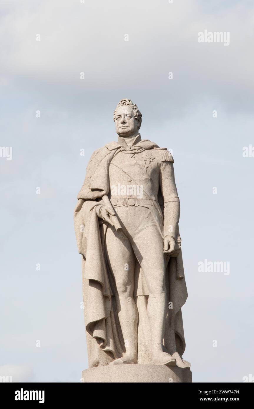 Statue of King William IV, Greenwich, South London, UK. This statue of ...