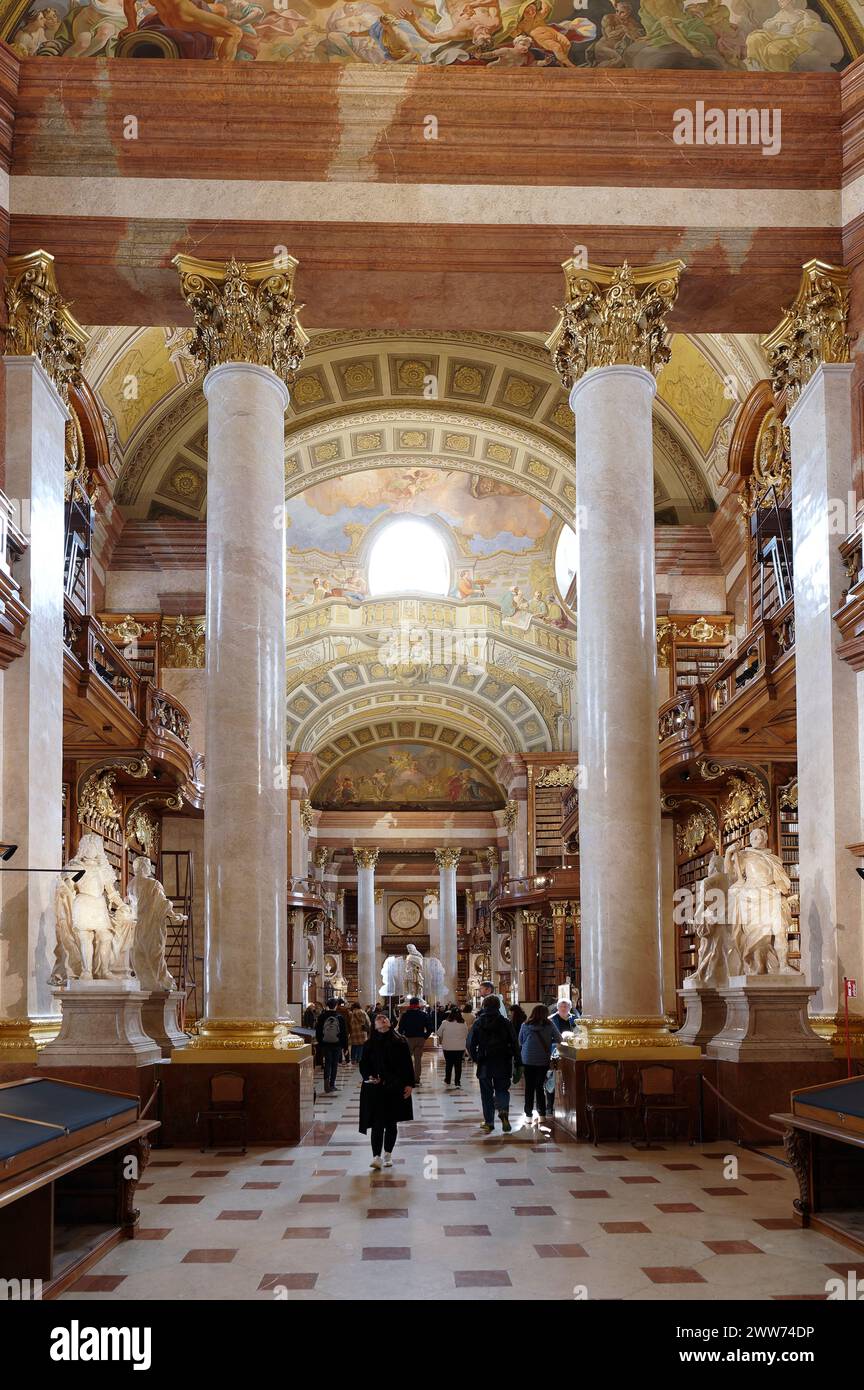 Vienna, Austria. The baroque state hall of the Austrian National ...