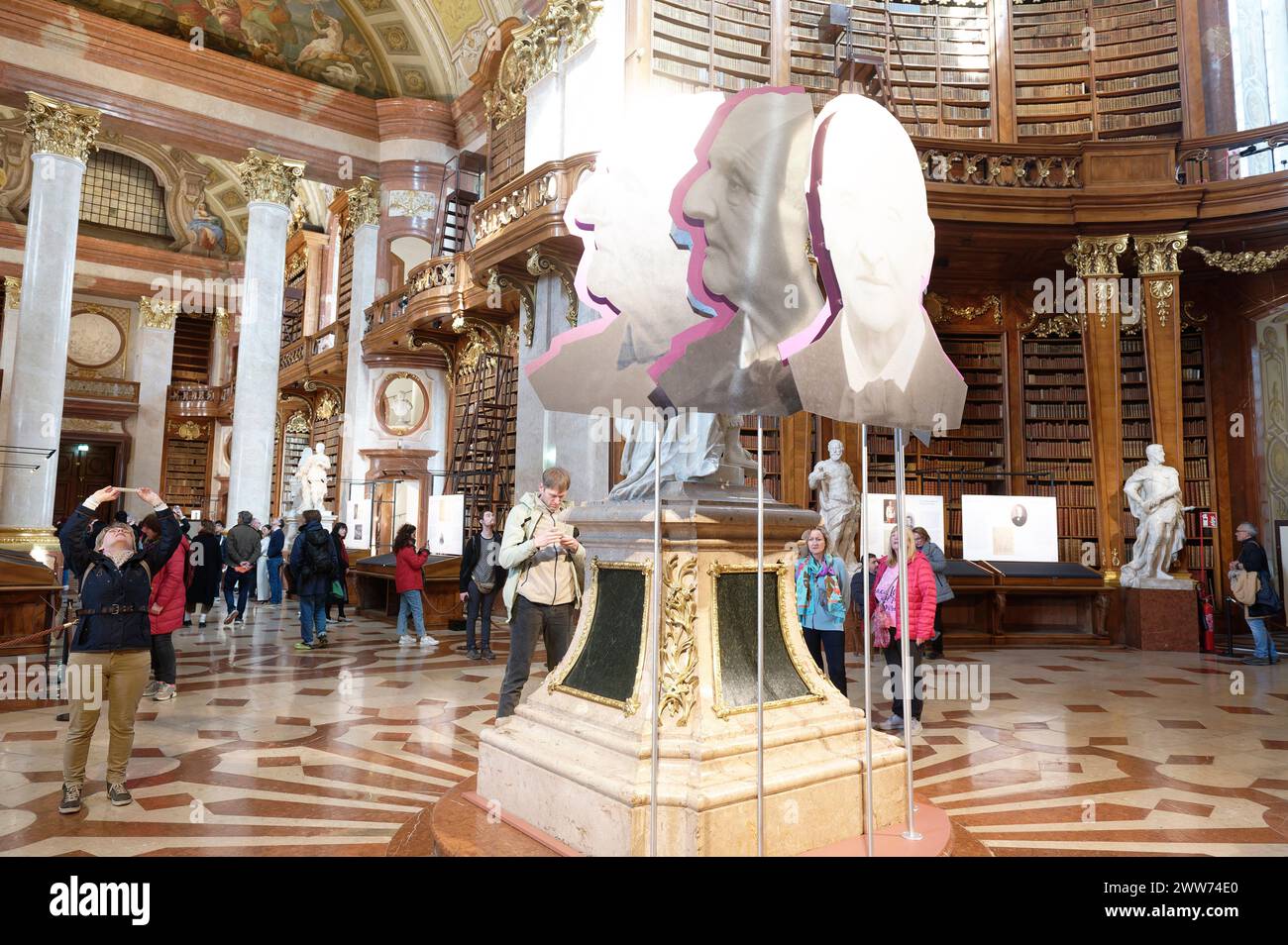 Vienna, Austria. The baroque state hall of the Austrian National ...