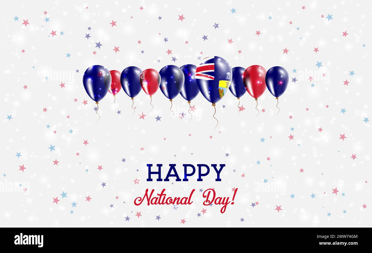 Saint Helena Independence Day Sparkling Patriotic Poster. Row of ...
