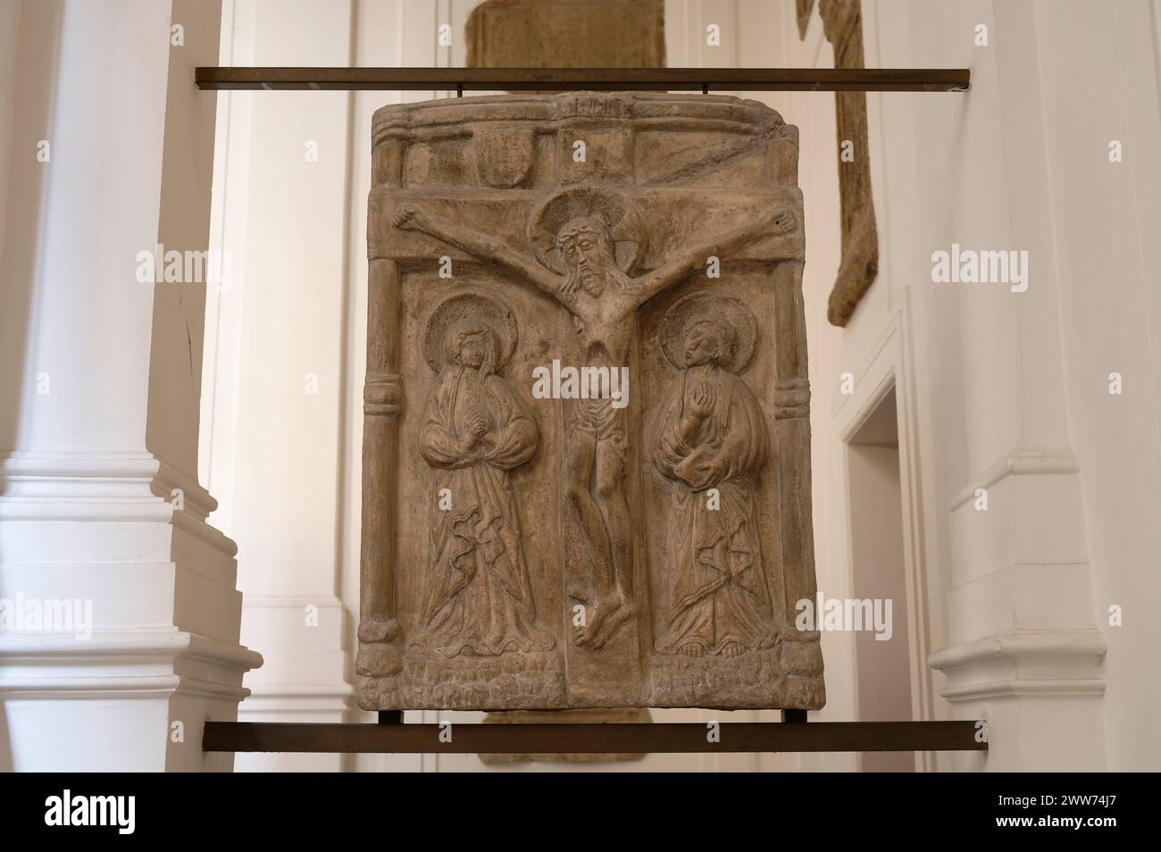 Vienna, Austria. The baroque state hall of the Austrian National Library in the Vienna Hofburg ...