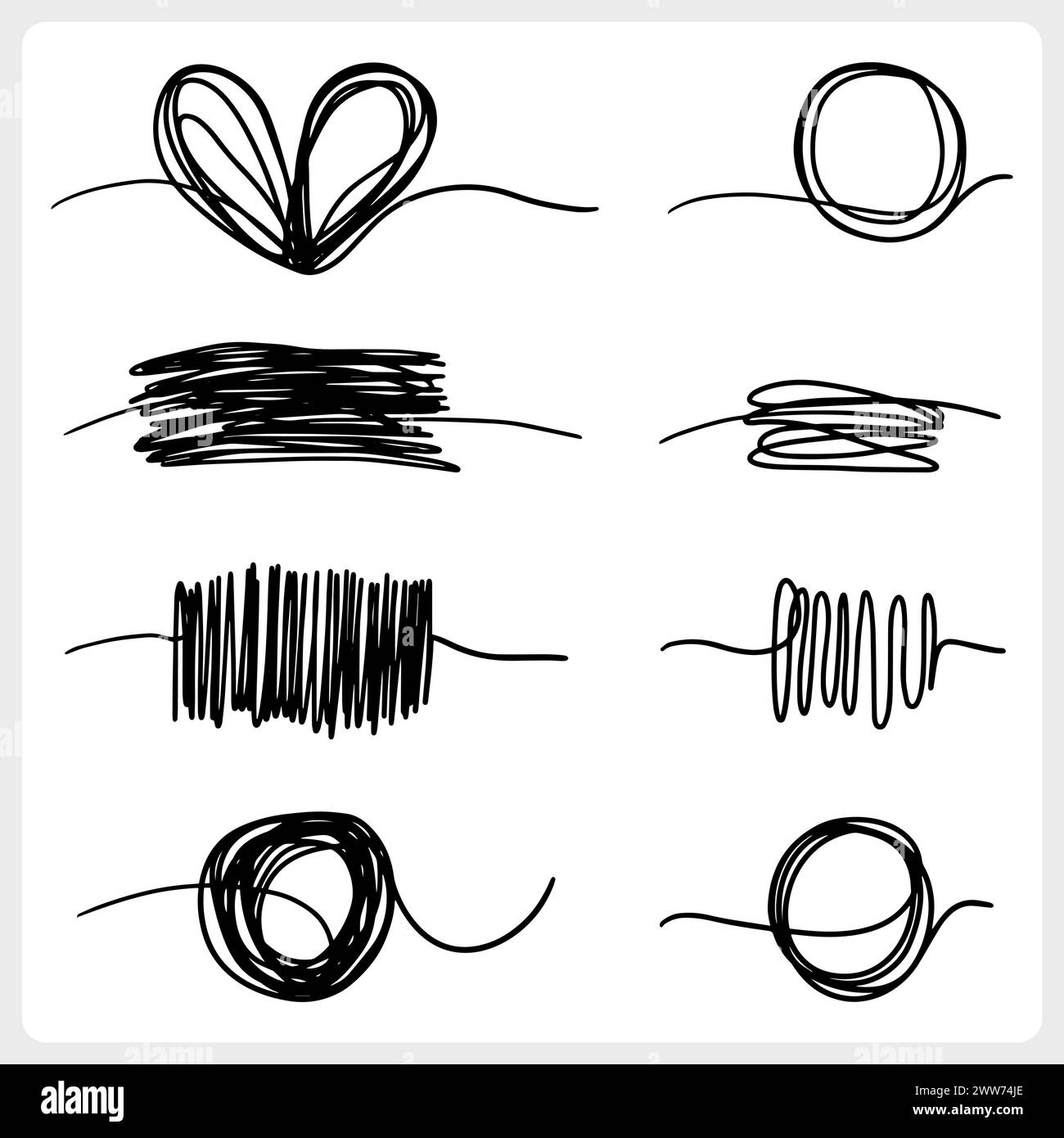 Hand drawn tangle tangled Stock Vector Images - Alamy