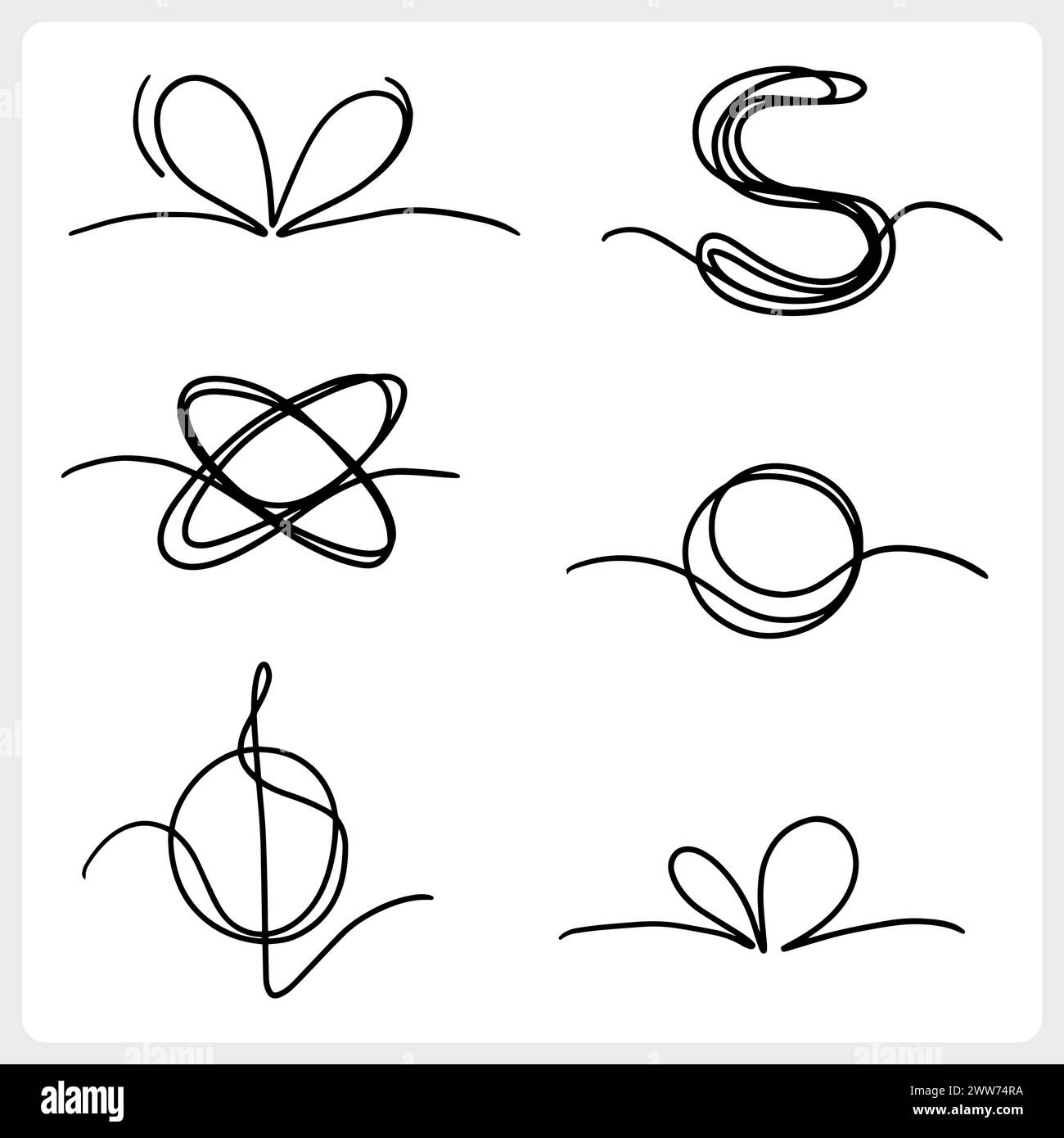 Hand drawing pen tangle Stock Vector Images - Alamy