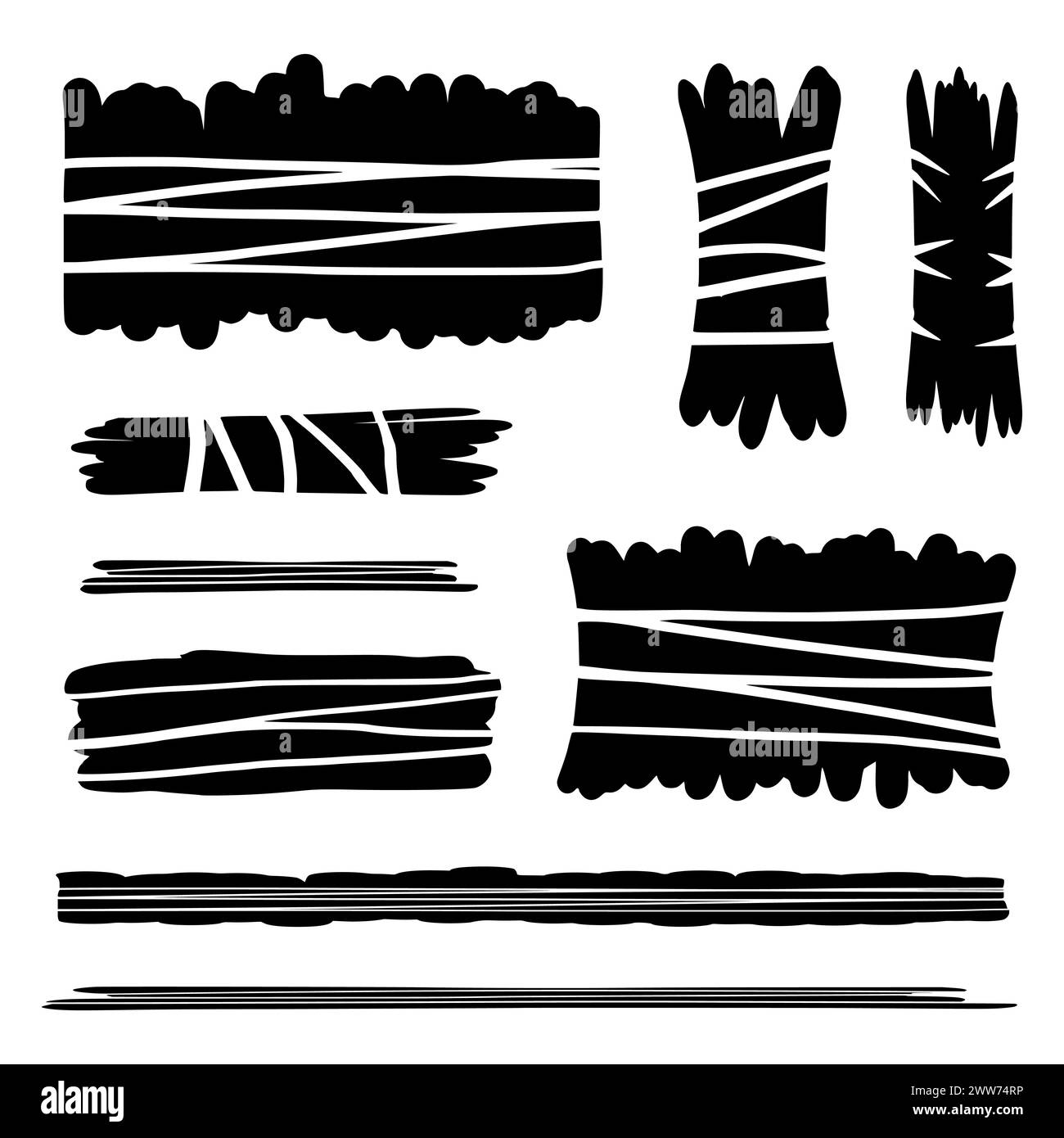 Vector Brush strokes. Grunge design elements. Paintbrush set. Rectangle ...