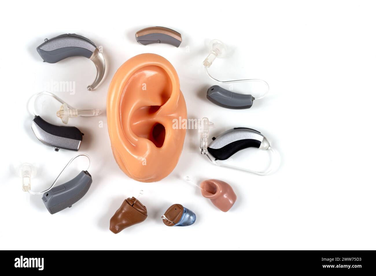 Introducing a wide range of around-the-ear silicone hearing aids Stock ...