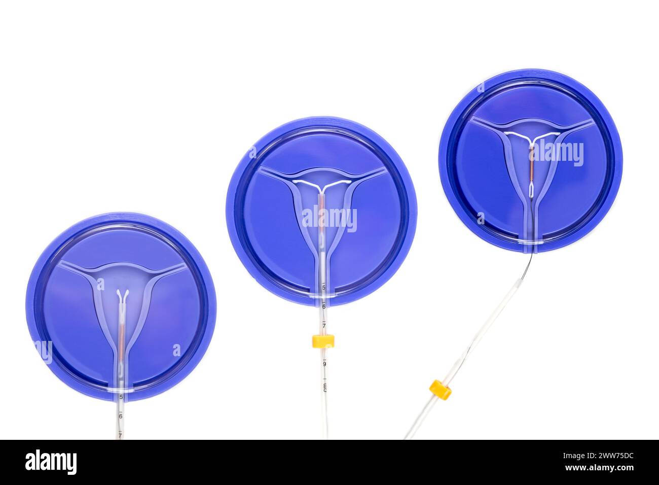 Installation of the IUD in the uterus in 3 phases Stock Photo - Alamy