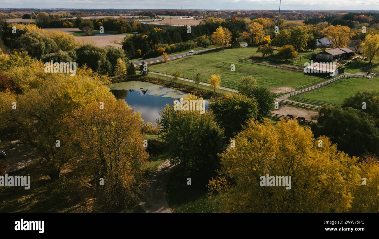 Drone view of farm land hi-res stock photography and images - Alamy