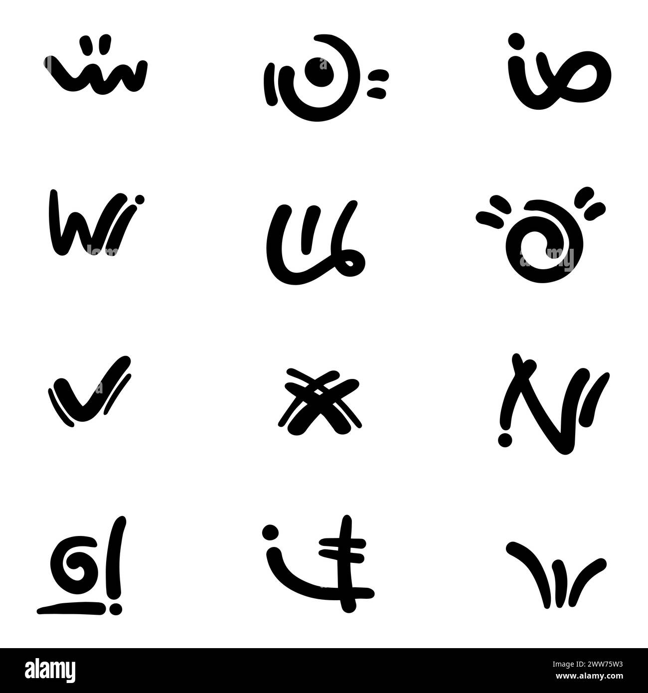 Abstract logo in stroke Black and White Stock Photos & Images - Alamy