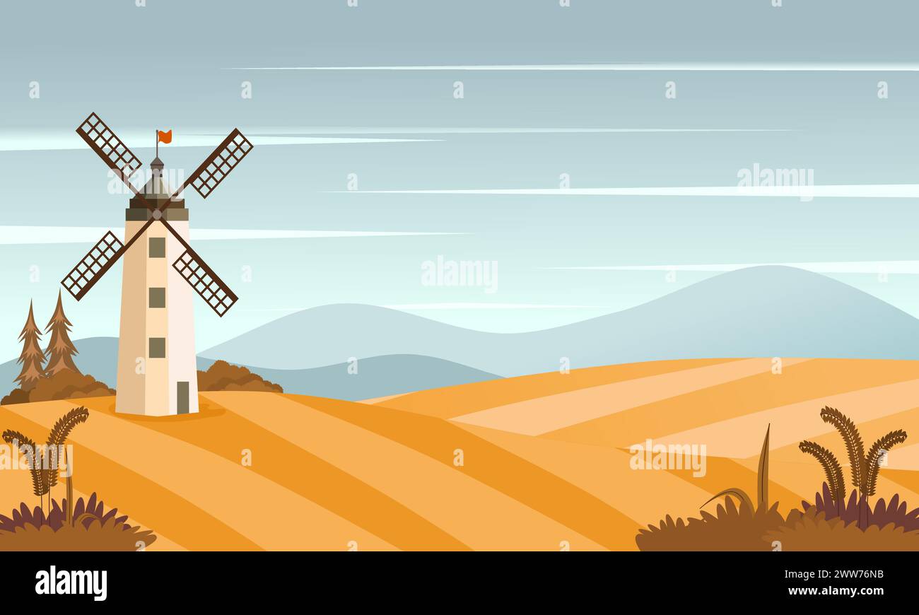 Rye field sunset summer Stock Vector Images - Alamy