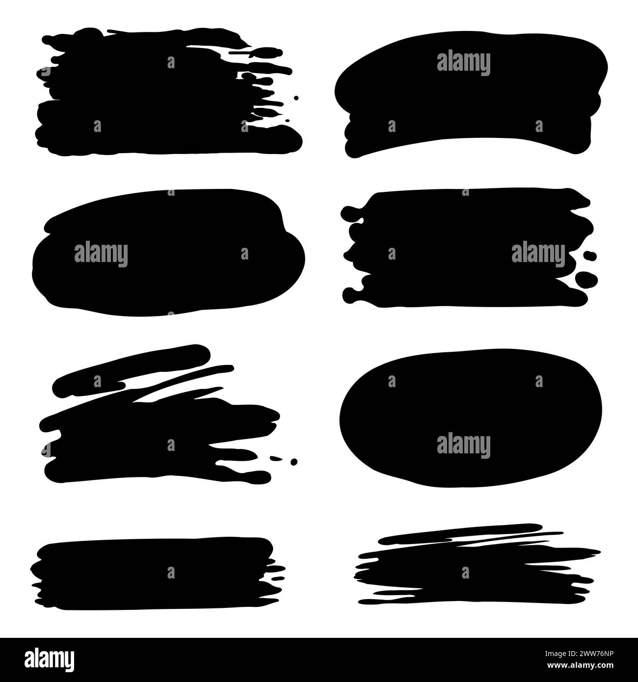 Vector Brush strokes. Grunge design elements. Paintbrush set. Rectangle ... Vector Brush strokes. Grunge design elements. Paintbrush set. Rectangle ...