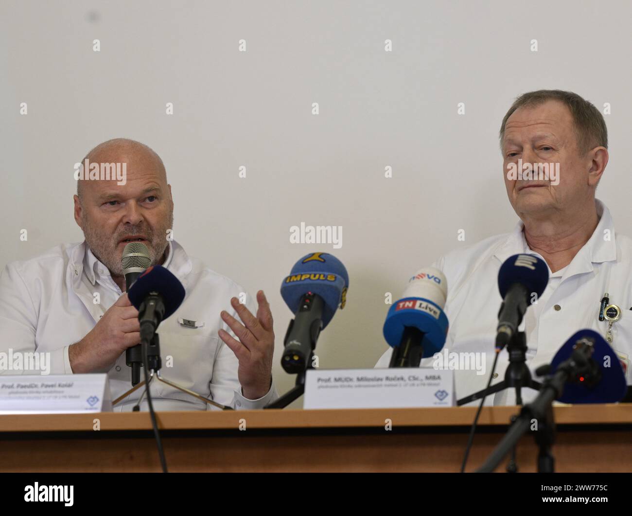 Prague-Motol university hospital gives press briefing on health ...