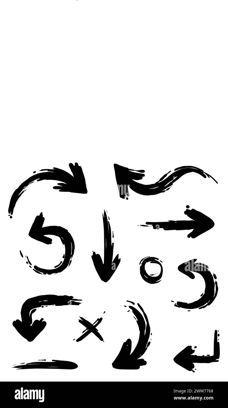 hand drawn arrow like blood splash. Thin Black Line Abstract Doodle ...