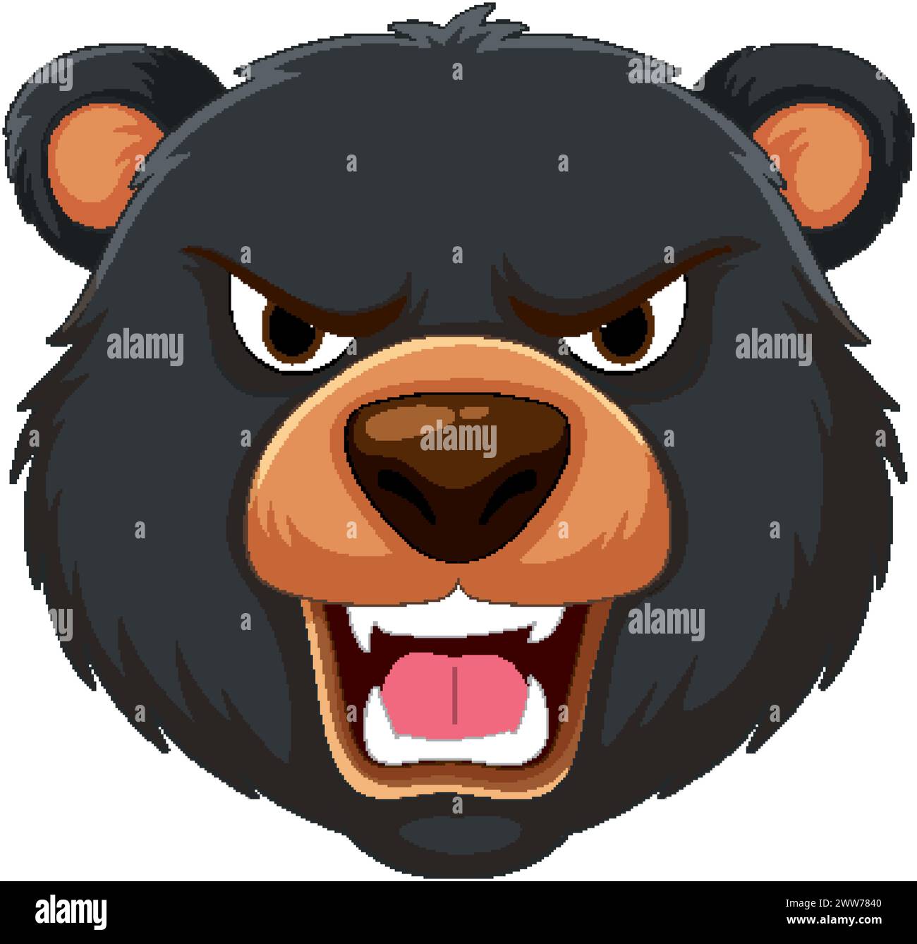 Vector graphic of an angry bear face Stock Vector Image & Art - Alamy