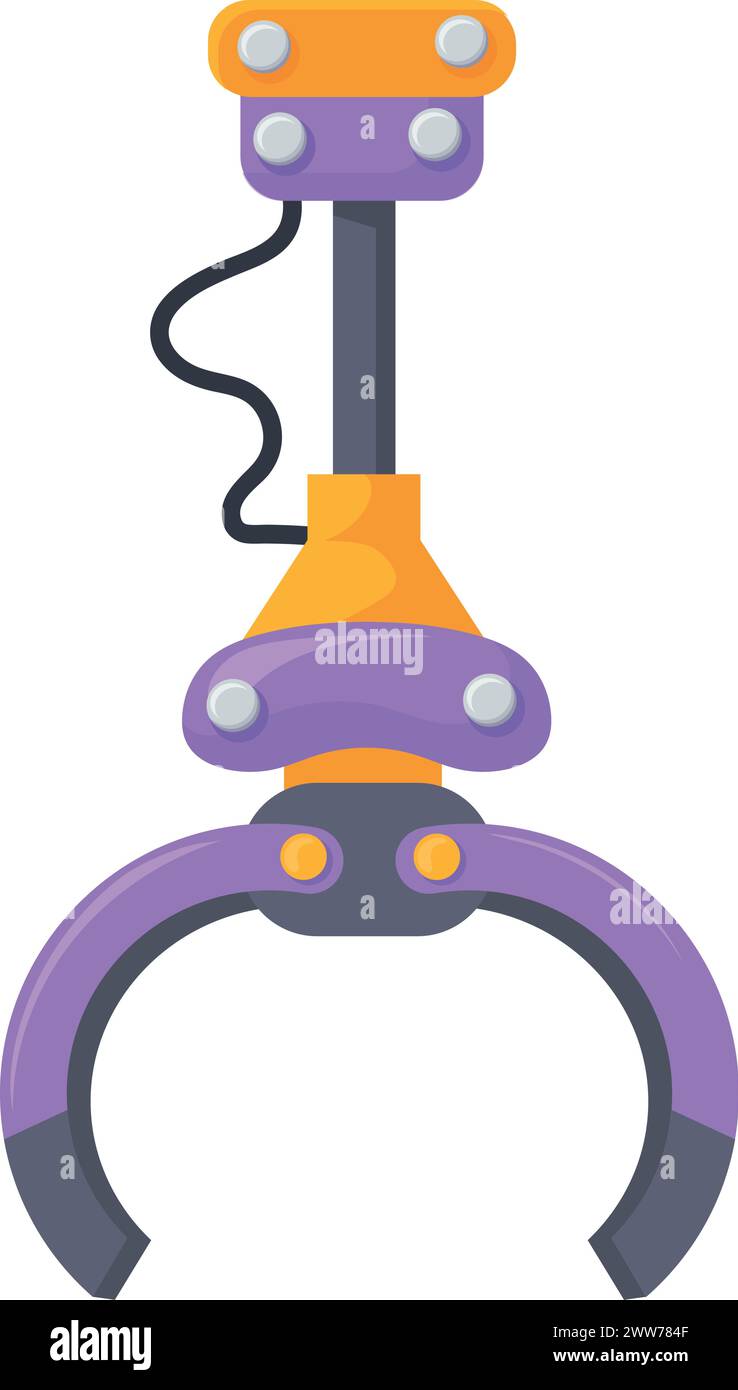 Grabbing claw for toy arcade machine cartoon icon isolated on white ...