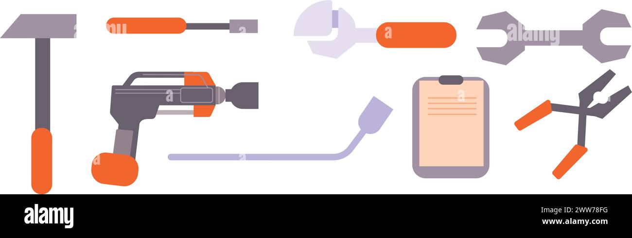 Toolkit icon. Various construction tool. Repair toolbox isolated on ...