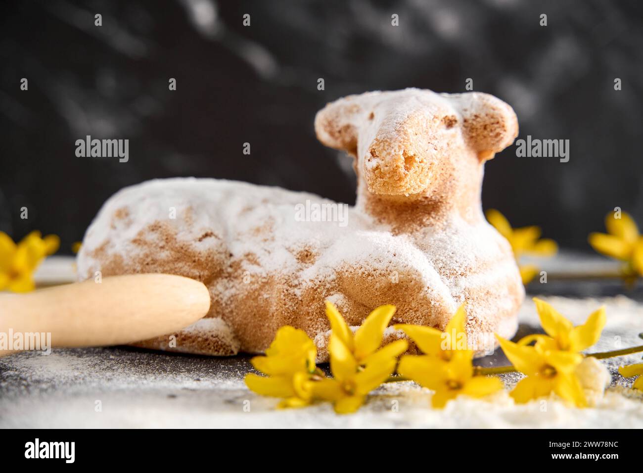 Augsburg, Bavaria, Germany - March 22, 2024: Traditional Easter lamb as ...