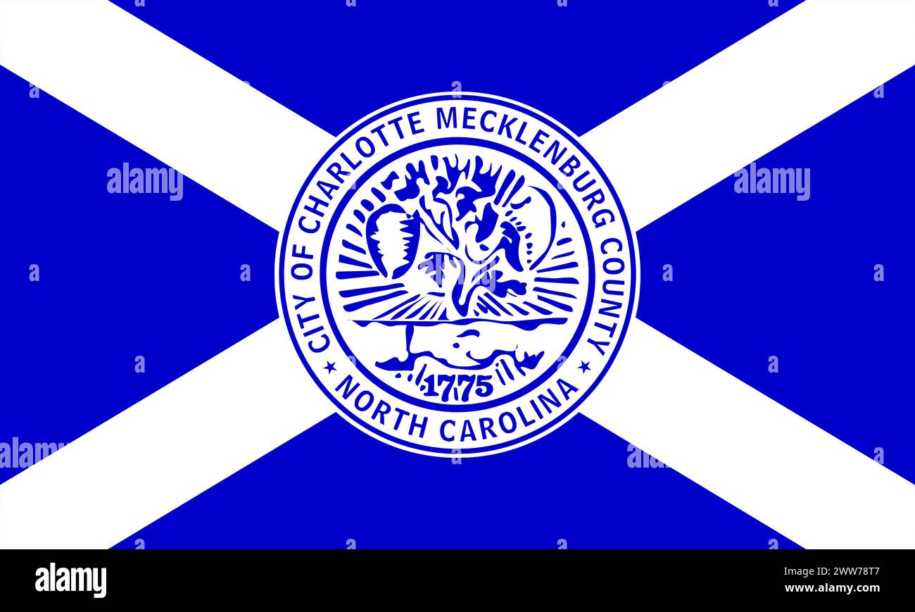 Flag of the city of Charlotte - North Carolina Stock Photo - Alamy