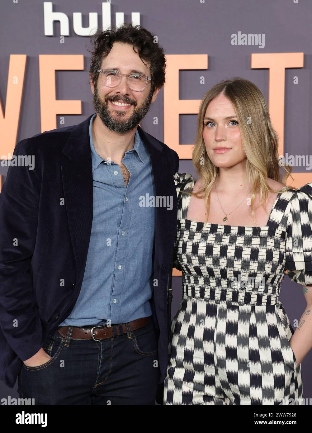 Los Angeles Ca 21st Mar 2024 Josh Groban Natalie Mcqueen At Hulu S