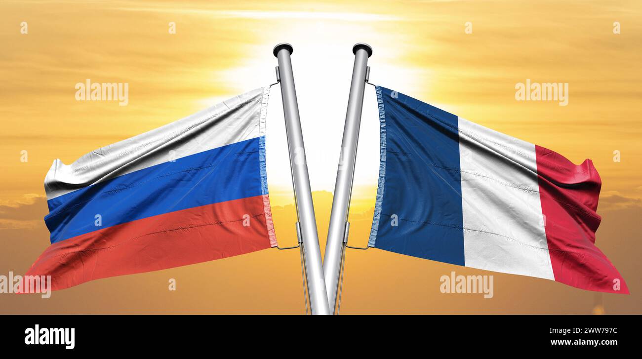 Russia france flag hi-res stock photography and images - Alamy