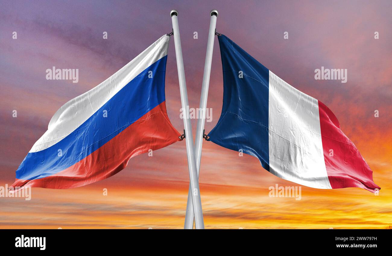 Russia france flag hi-res stock photography and images - Alamy