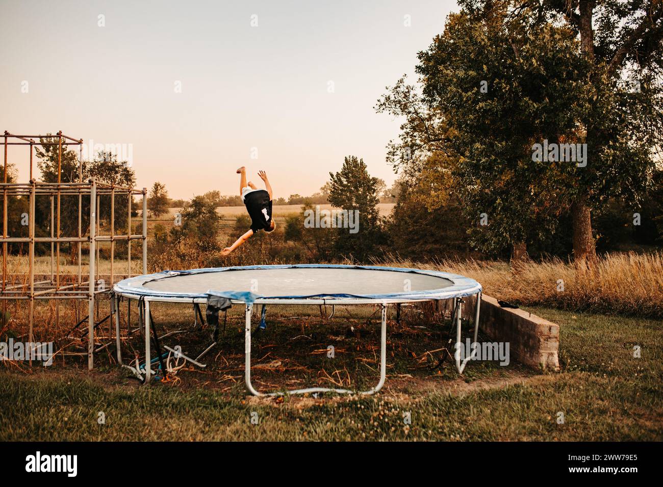 Trampoline motion hi-res stock photography and images - Alamy