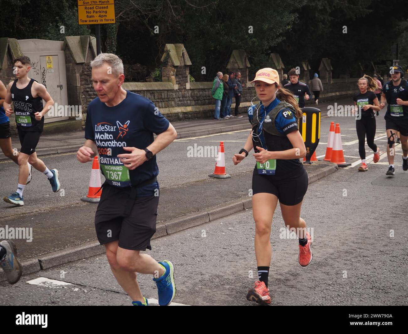 Runners taking part in the Bath Half Marathon 2024, including ...