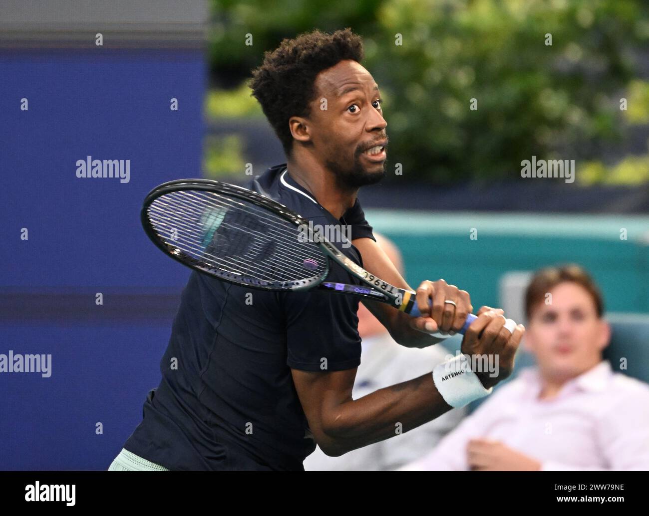 Miami Gardens FL, USA. 21st Mar, 2024. Dusan Lajovic Vs Gael Monfils ...