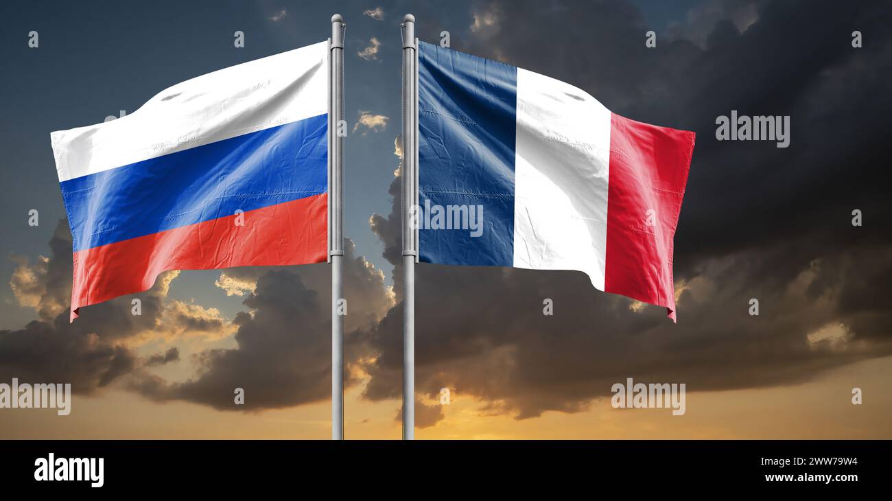 Russia france flag hi-res stock photography and images - Alamy