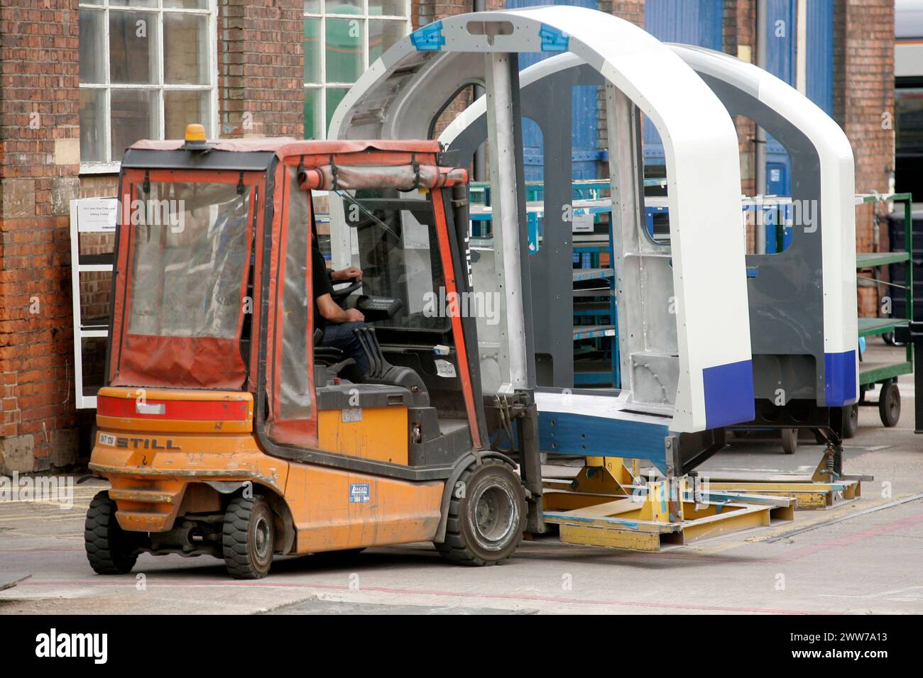 File photo showing trains being made at Bombardier's Derby factory ...