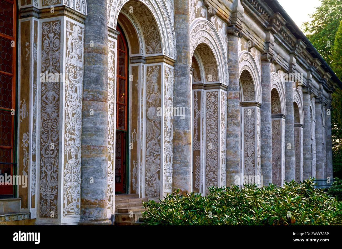 Finishing, details of doors, arches, building facades. Castle.Gothic ...