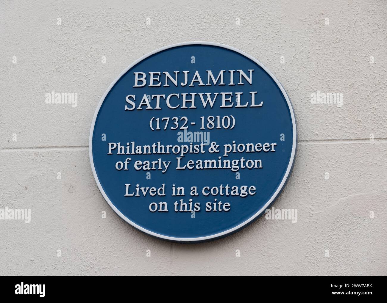 Benjamin Satchwell blue plaque, Leamington Spa, Warwickshire, England ...