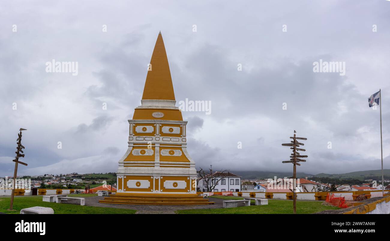 Angra do Heroísmo, Azores, Portugal. March 11, 2024. Memorial monument ...